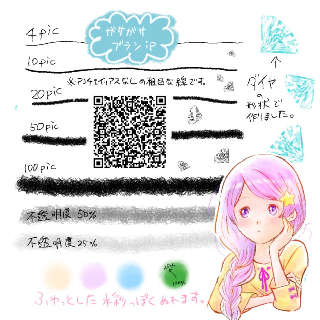 ガサガサブラシip - ibisPaint