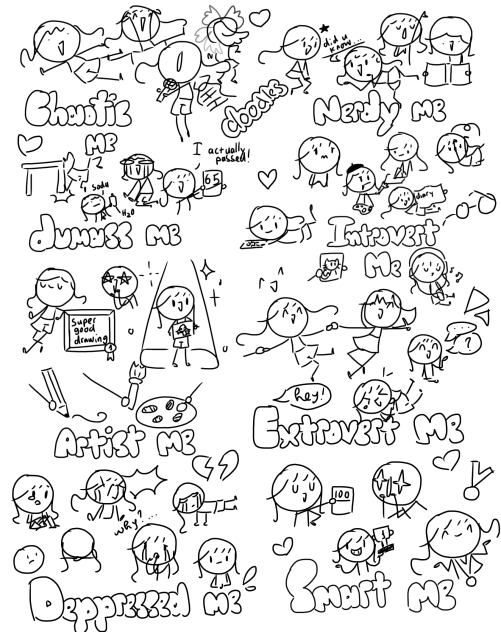 My doodle page of personalities - ibisPaint
