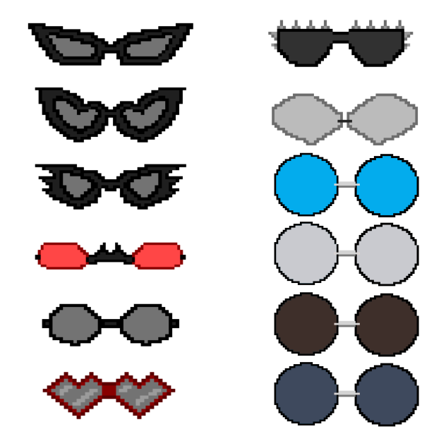 pixel glasses - ibisPaint