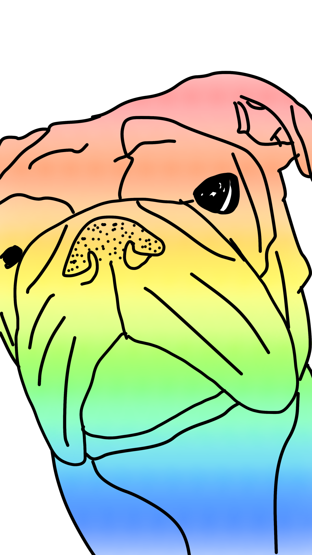 Rainbow bulldog - ibisPaint