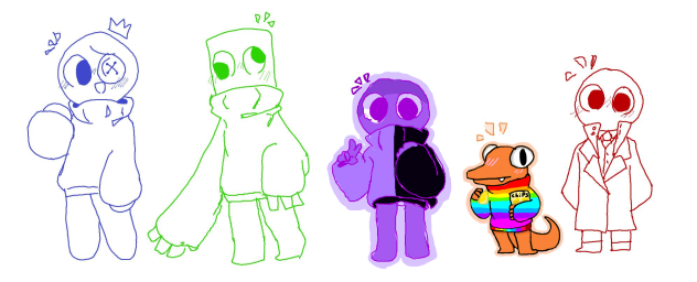 Rainbow friends Collab - ibisPaint