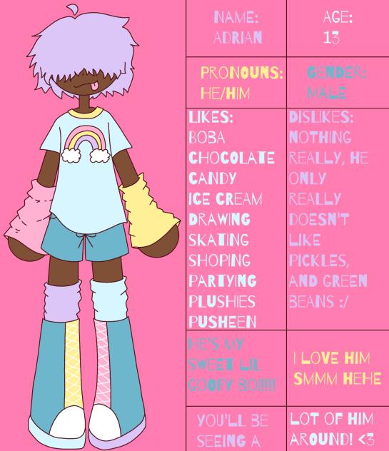 Adrian ref sheet (without shading)~♡ - ibisPaint