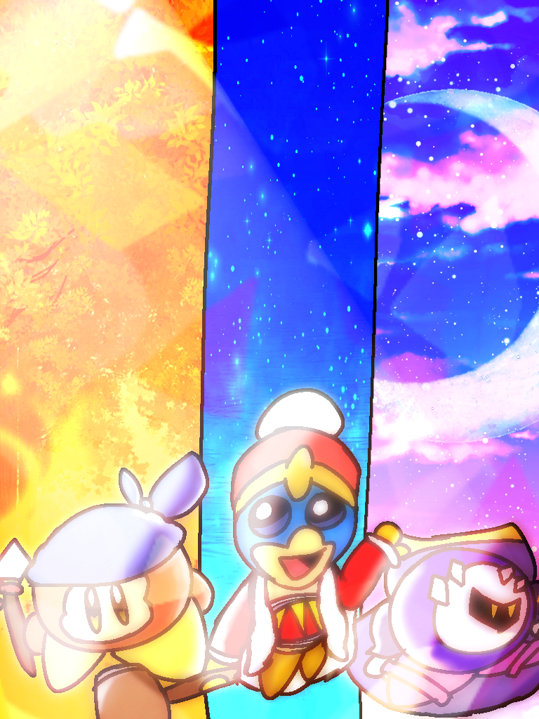 waddle dee, king dedede and meta knight - ibisPaint