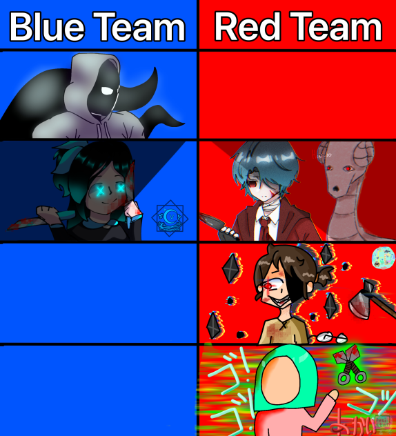 Blue vs Red Collab - ibisPaint