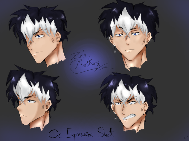 Zach Murikami OC Expression Sheet - ibisPaint