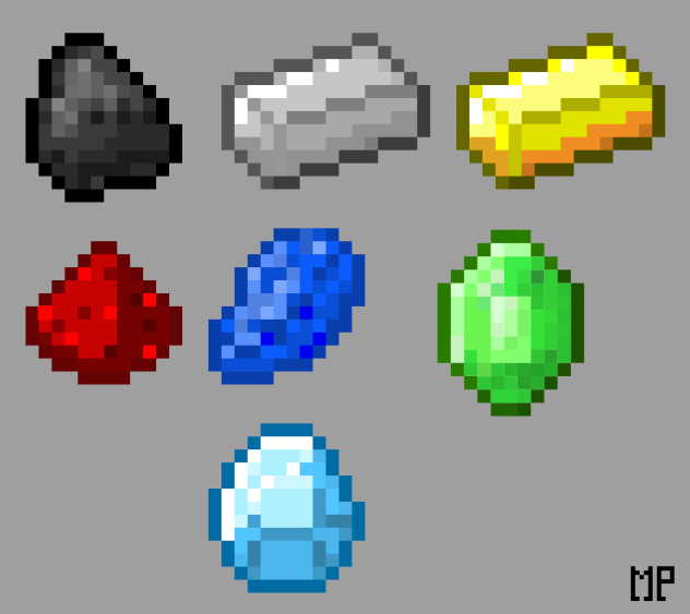 Minecraft Ores - ibisPaint