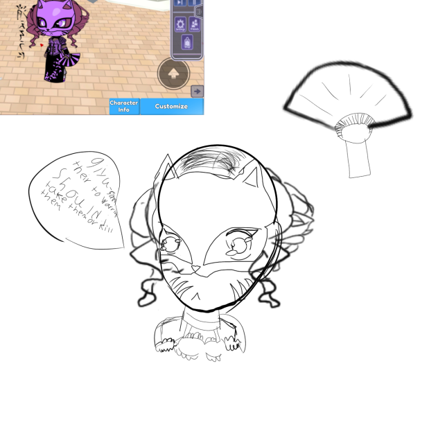 Purple fox mask - ibisPaint