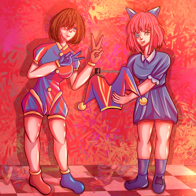 Pomni and Ragatha Digital Circus FanArt - ibisPaint
