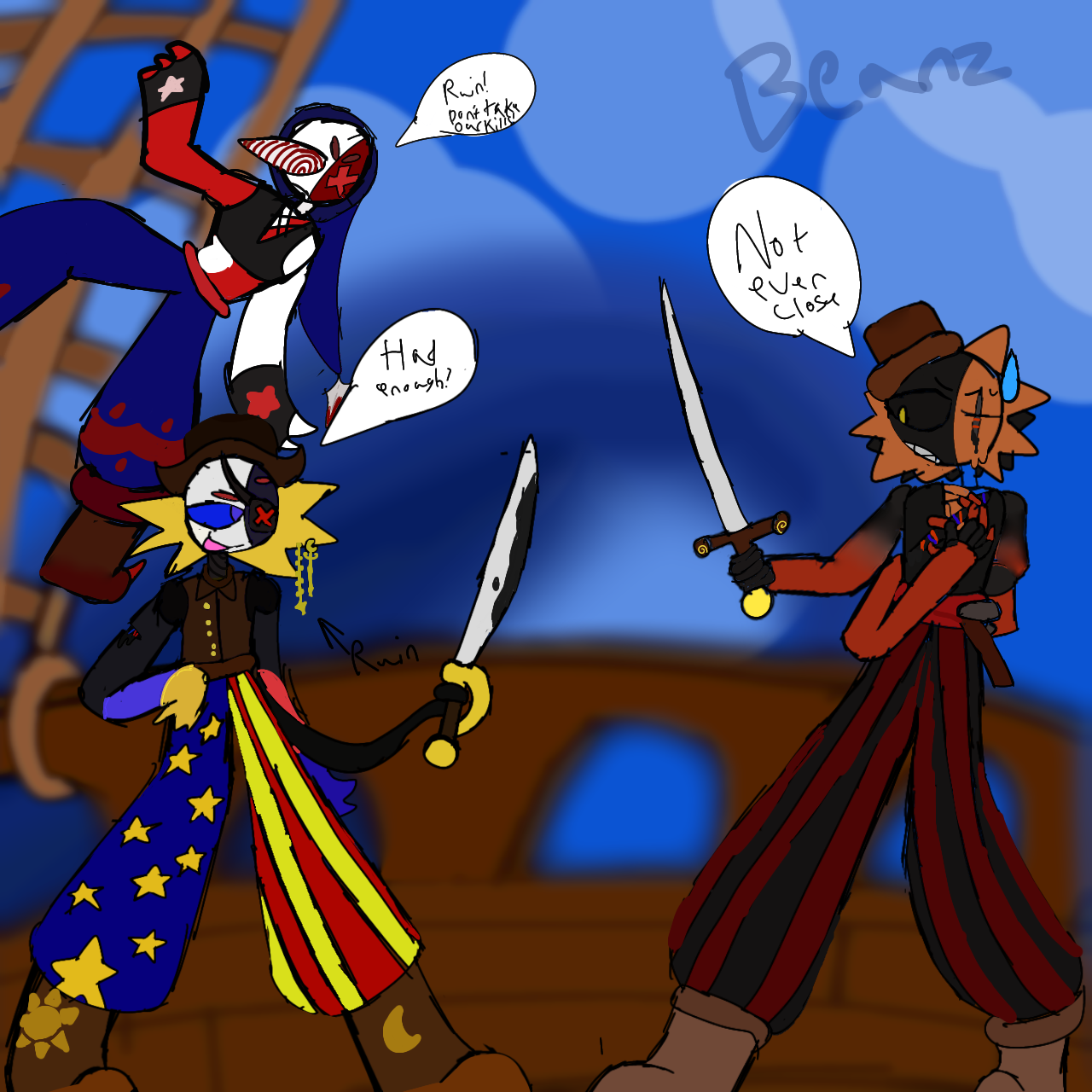 PIRATE RUIN VS PIRATE ECLIPSE - ibisPaint