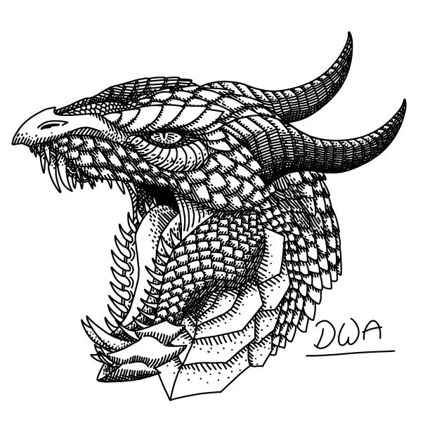 Realistic Dragon Head - ibisPaint