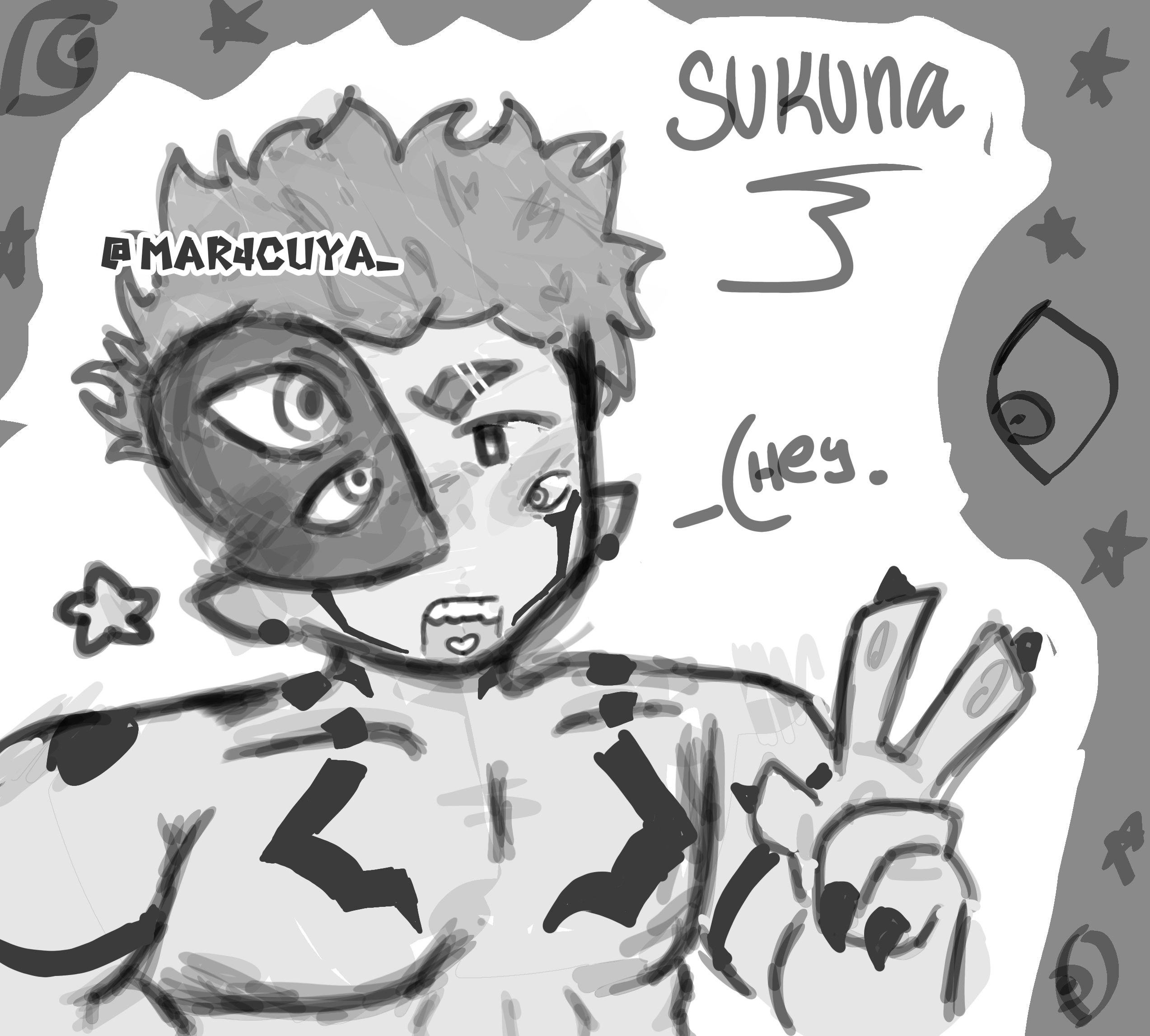 {𝐒𝐔𝐊𝐔𝐍𝐀} —𝚋𝚕𝚊𝚌𝚔&𝚠𝚑𝚒𝚝𝚎 ☻ - ibisPaint