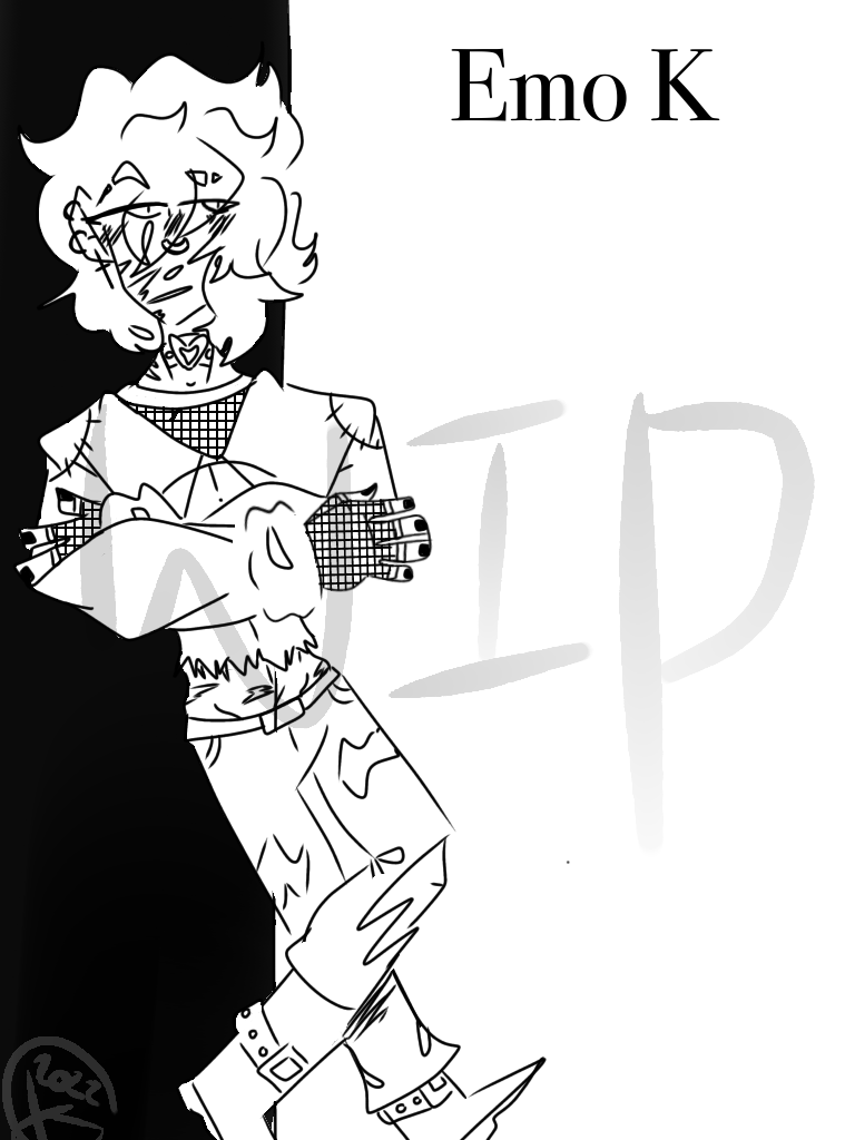 Emo K (Uncolored) - ibisPaint