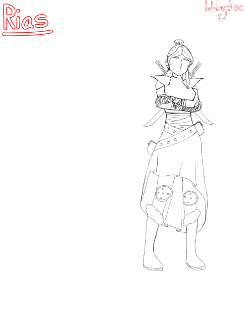 My httyd OC-Rias (lineart) - ibisPaint