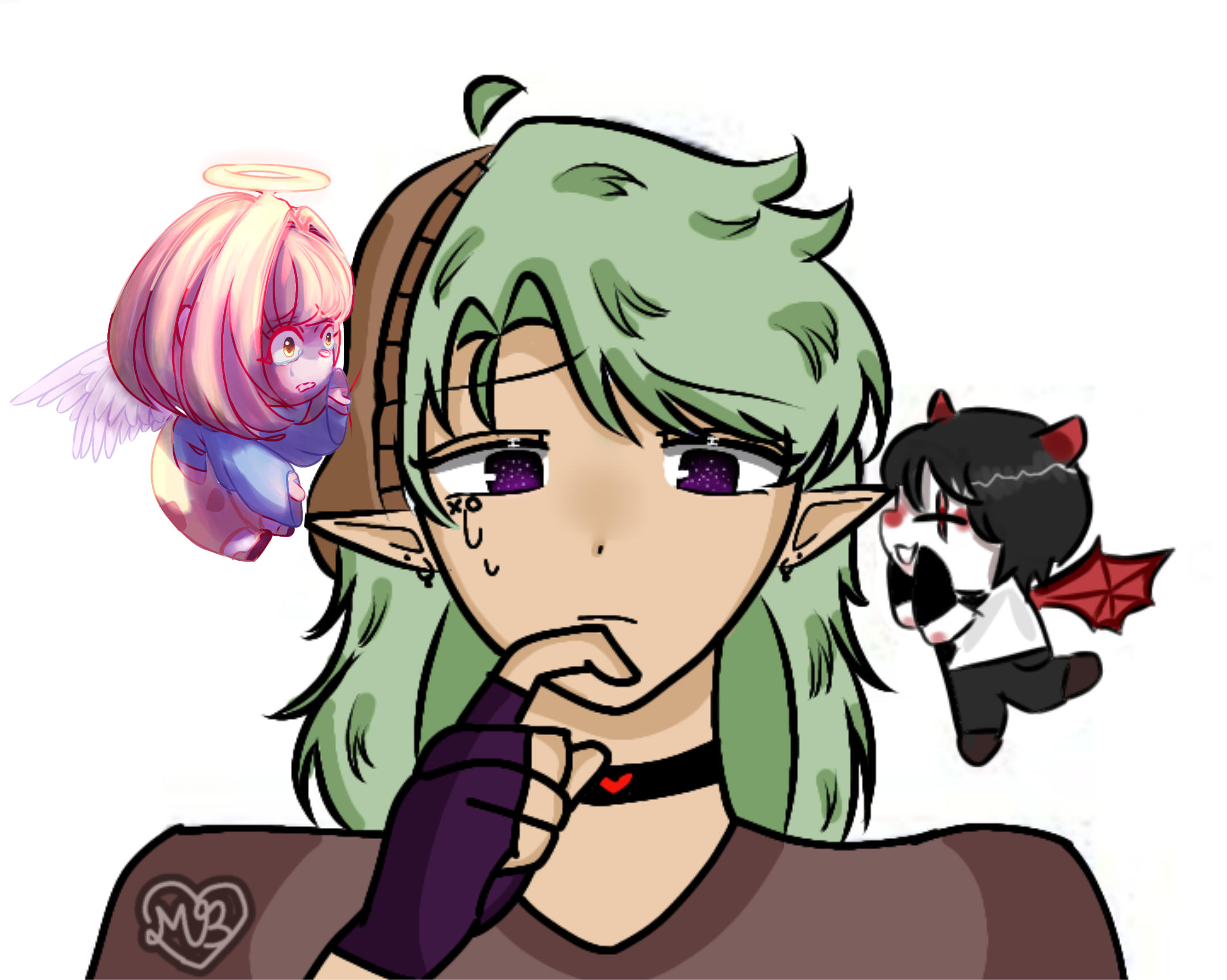 Angel vs Devil collab - ibisPaint