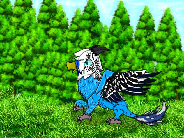 Budgie as a dragon - ibisPaint