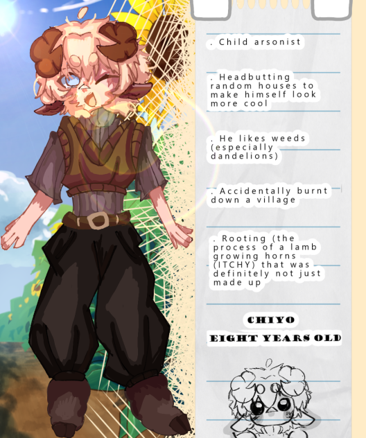 Chiyo oc reference sheet🌻 - ibisPaint