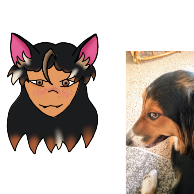 My dog as a humanoid - ibisPaint