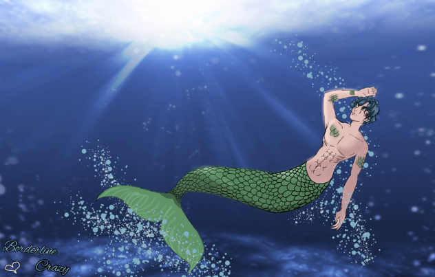 some dude underwater - ibisPaint