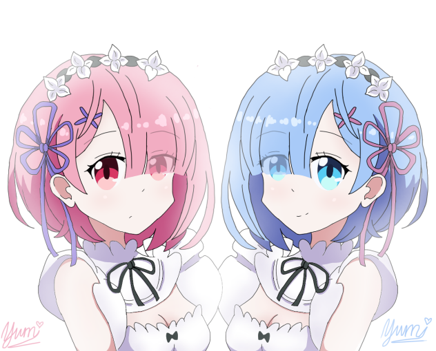 Speedpaint Ram and Rem - ibisPaint