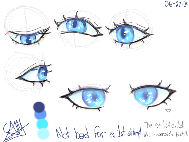eye shading and perspective practice - ibisPaint