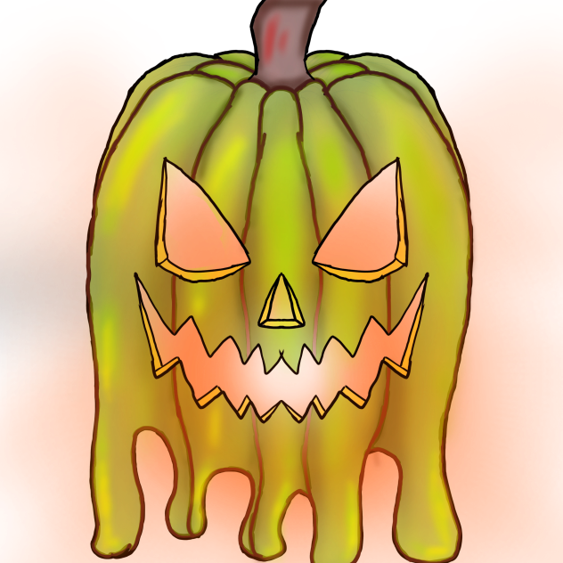 GREEN PUMPKIN GHOST - ibisPaint