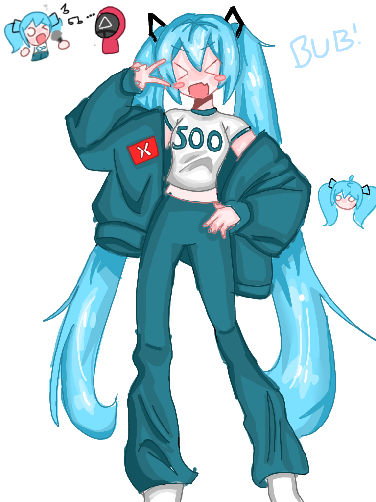 Squid game miku (・ω • ) - ibisPaint