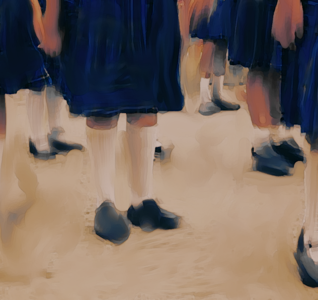 The uniformed legs of schoolgirls - ibisPaint