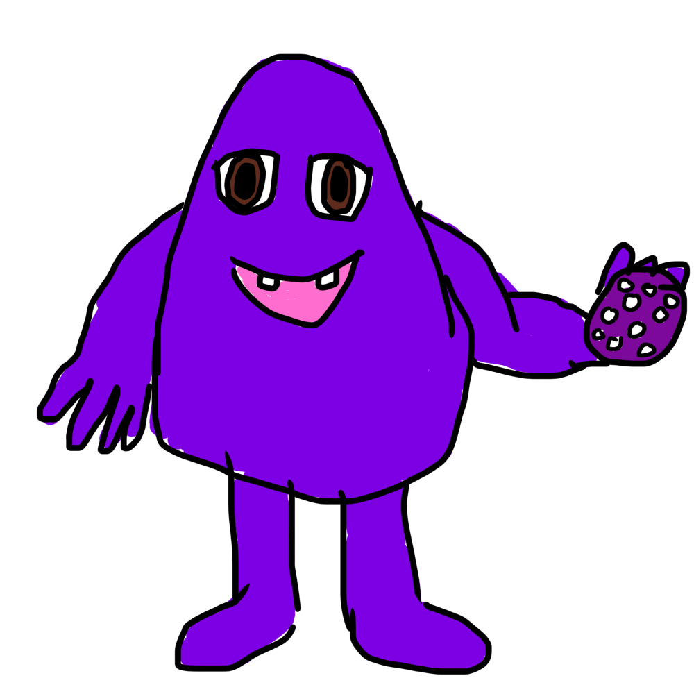 Grimace holding grimace cookie😍 - ibisPaint
