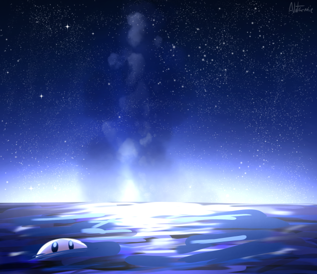 Nighttime Ocean - ibisPaint
