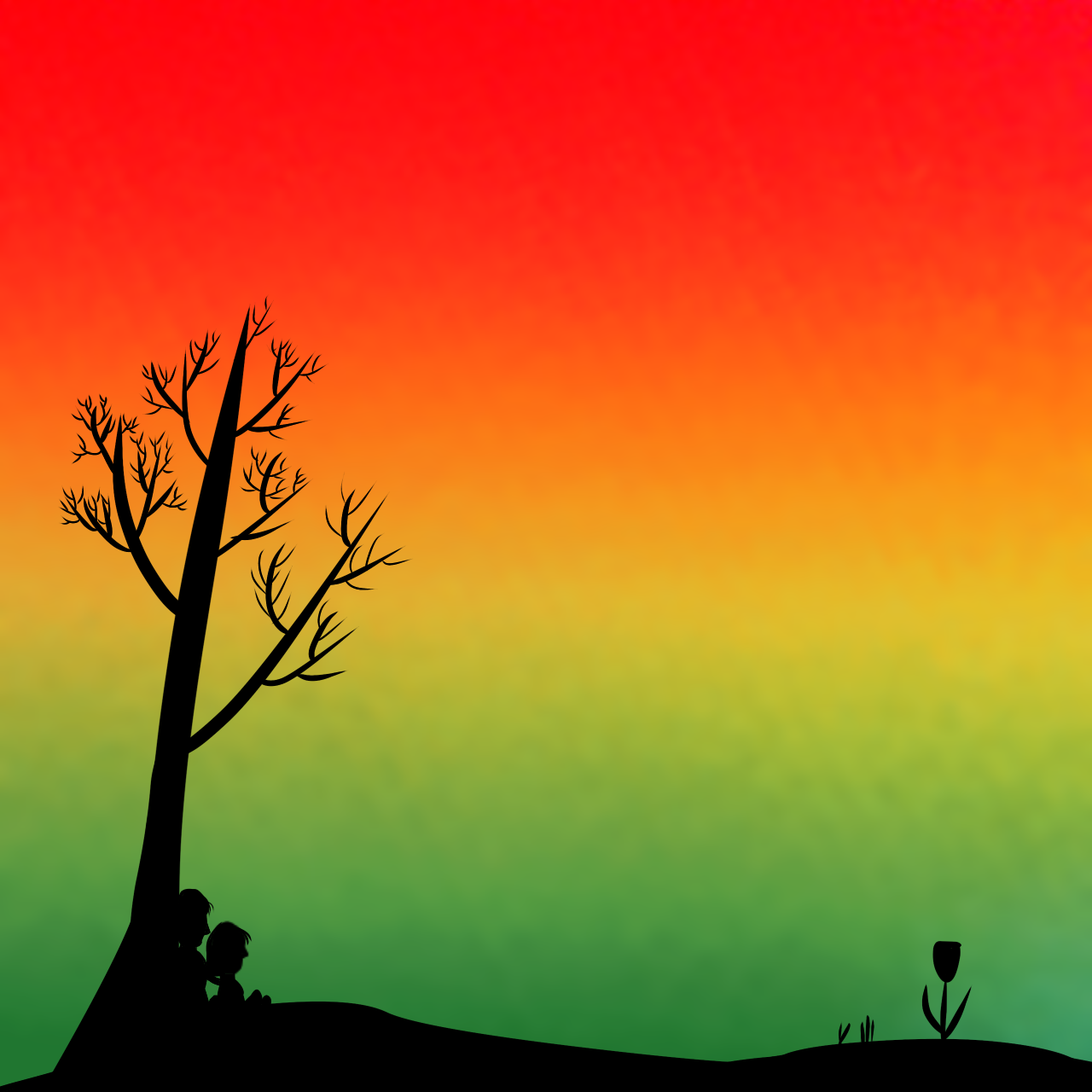 Under a tree - ibisPaint