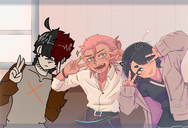 Peace sign photo Collab - ibisPaint