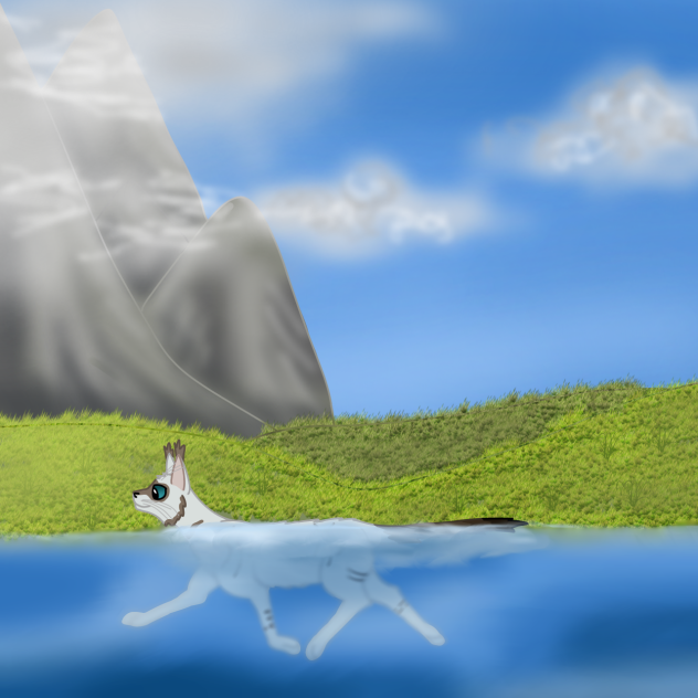 Snowhawk swimming - ibisPaint