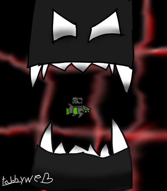 geometry dash gd fanart monster - ibisPaint