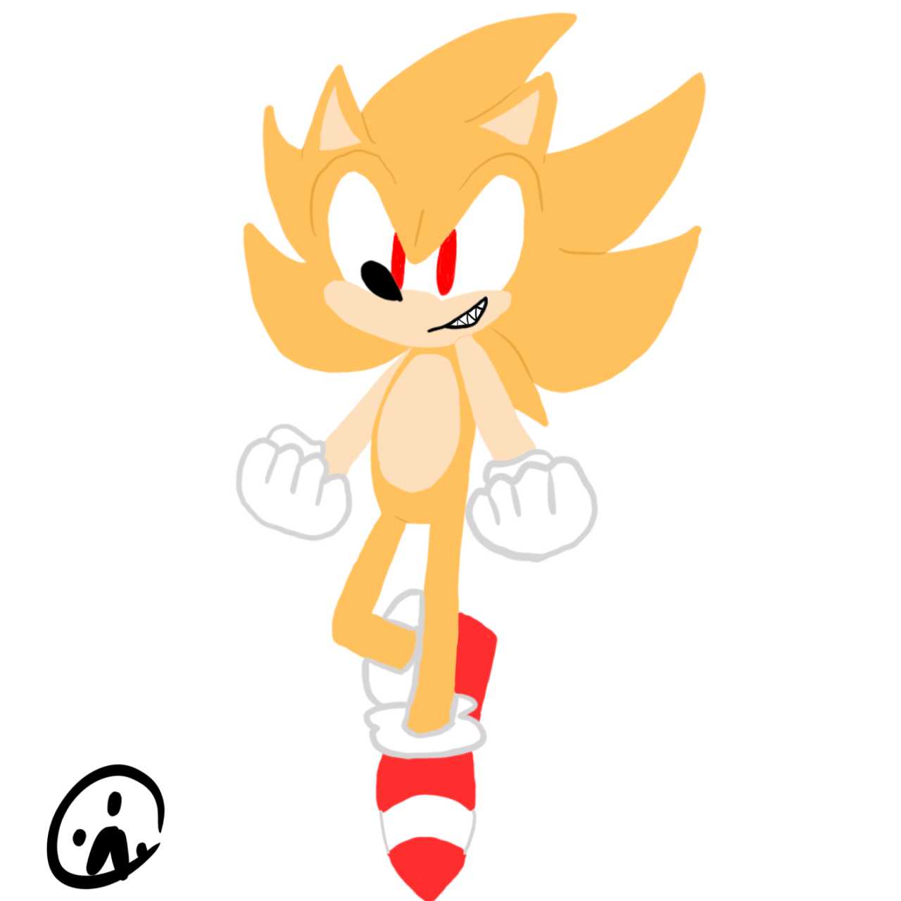 Fleetway sonic gone wrong haha - ibisPaint