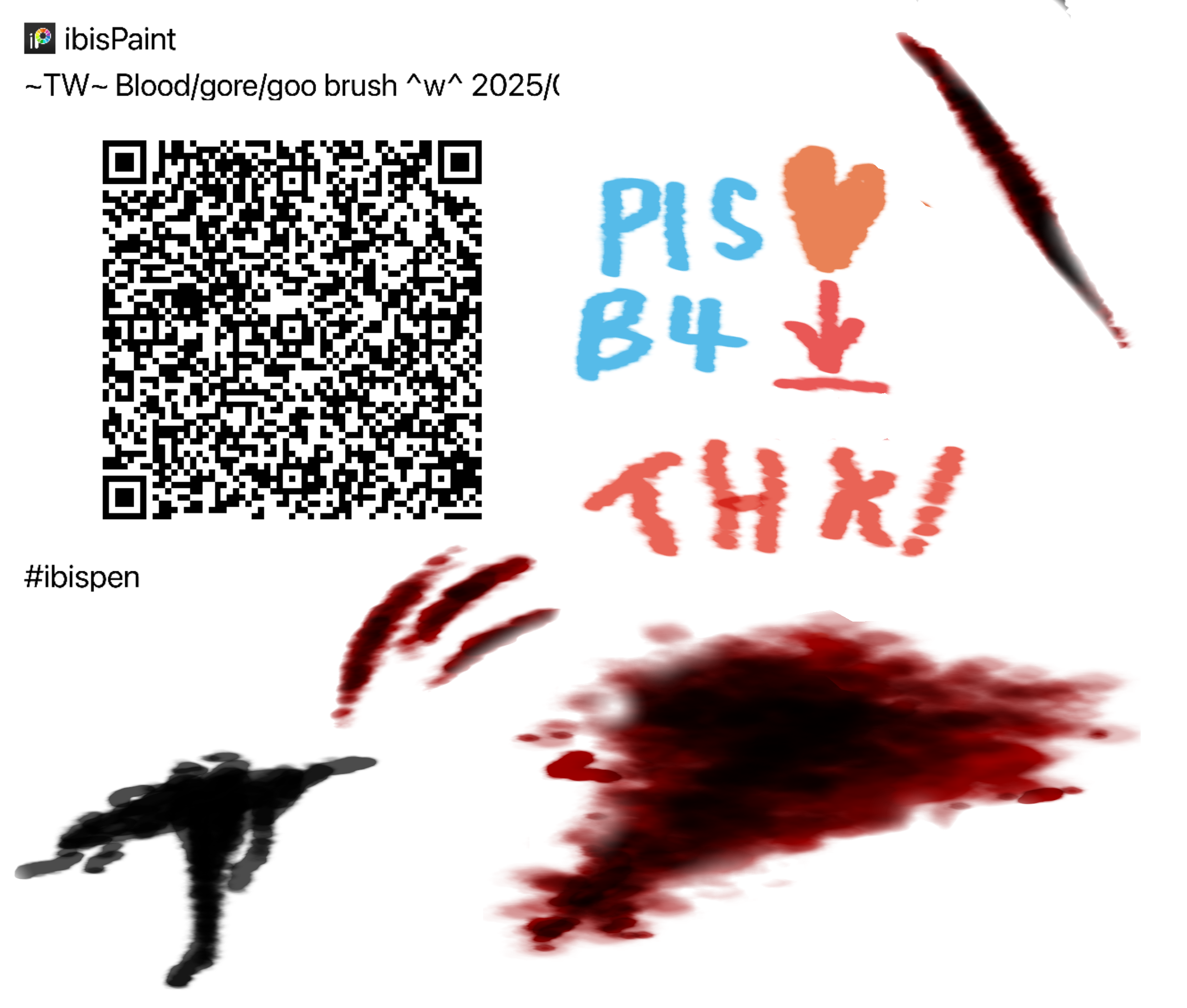 TW ~ Blood Gore and Goo Brush! - ibisPaint