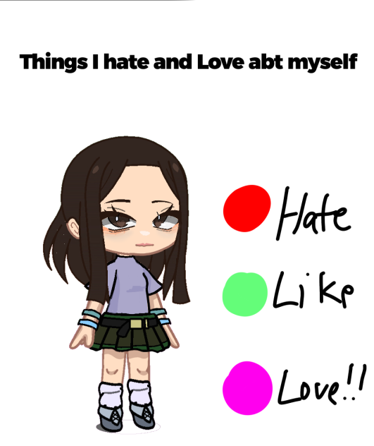 Things I hate and Love abt myself - ibisPaint