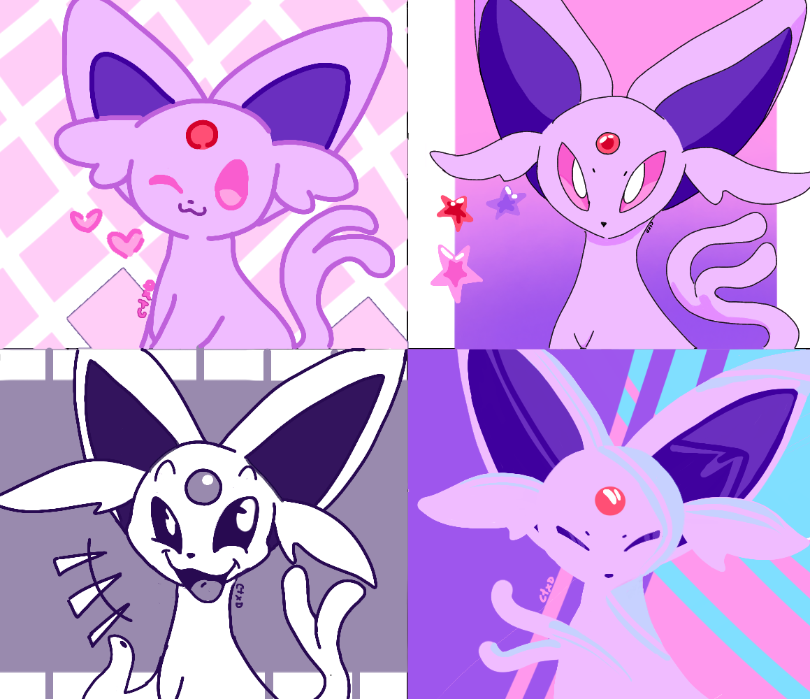 4 dibujos de espeon - ibisPaint