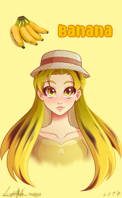 banana versão humana - ibisPaint