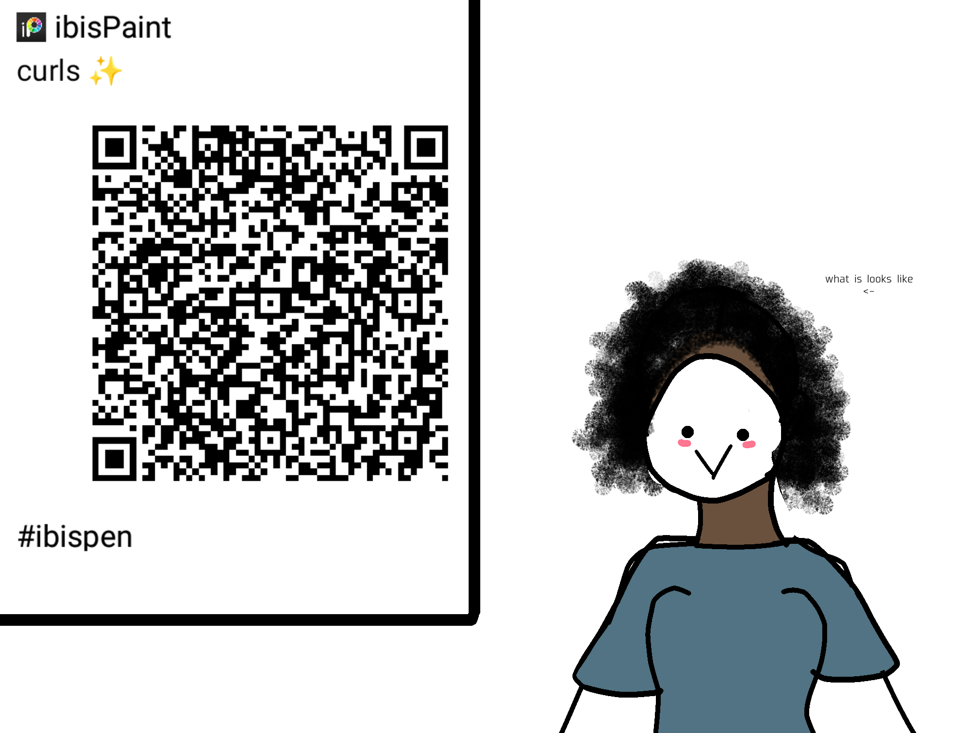 Curly hair QR brush - ibisPaint