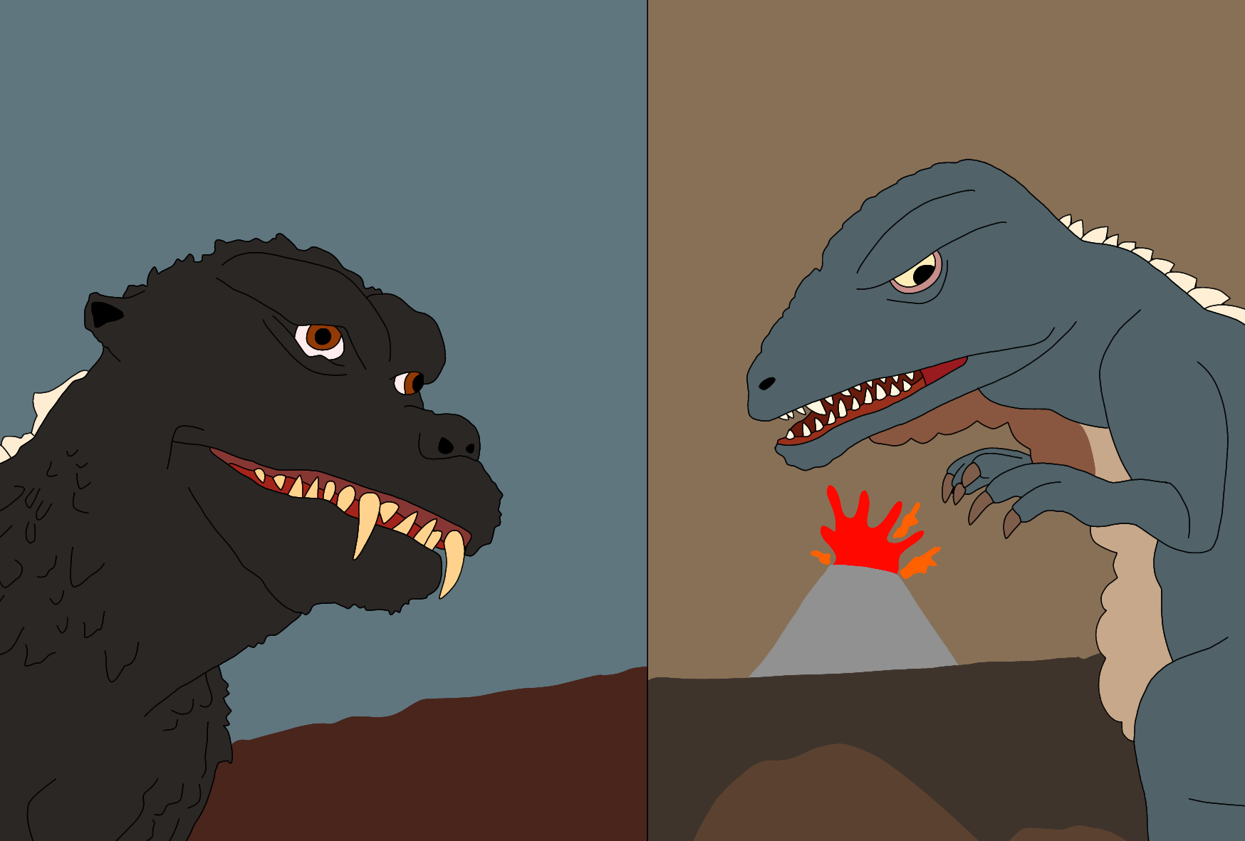 Godzilla Vs Gorosaurus - ibisPaint