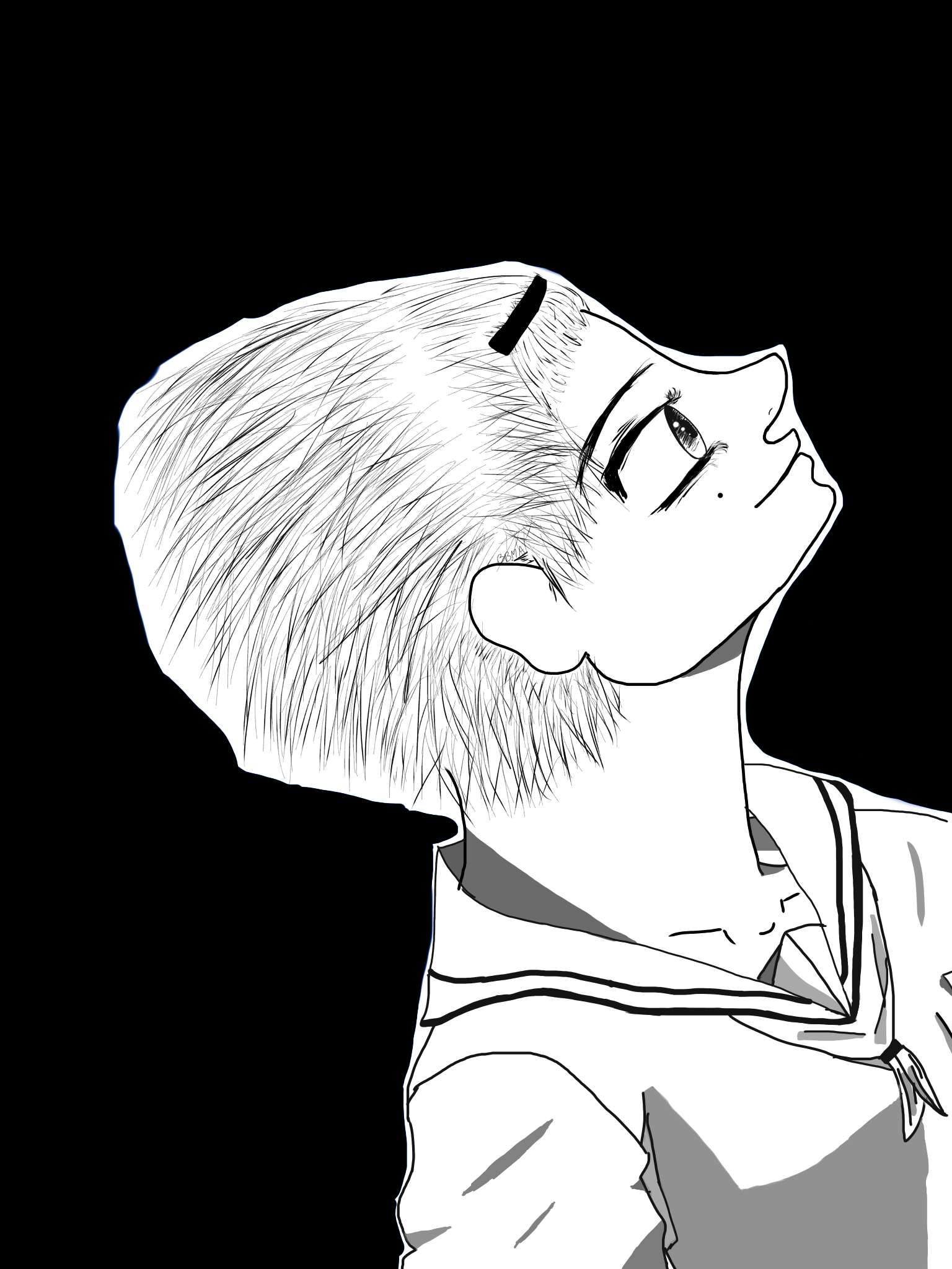 MangaM...Looking up, School Girl 1 - ibisPaint