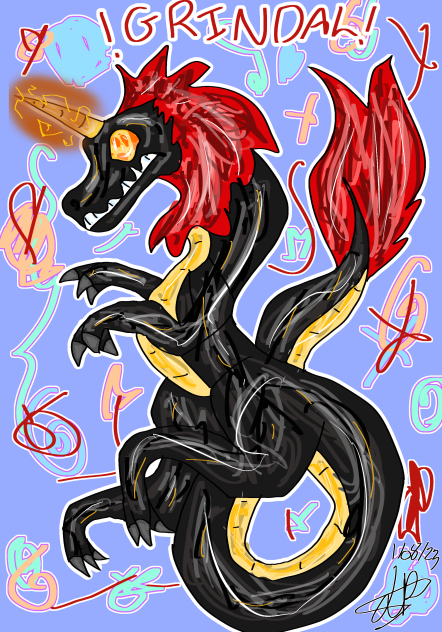 Grindal as an Asian dragon! - ibisPaint