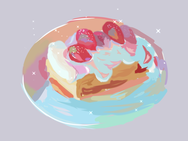 strawberry cake - ibisPaint