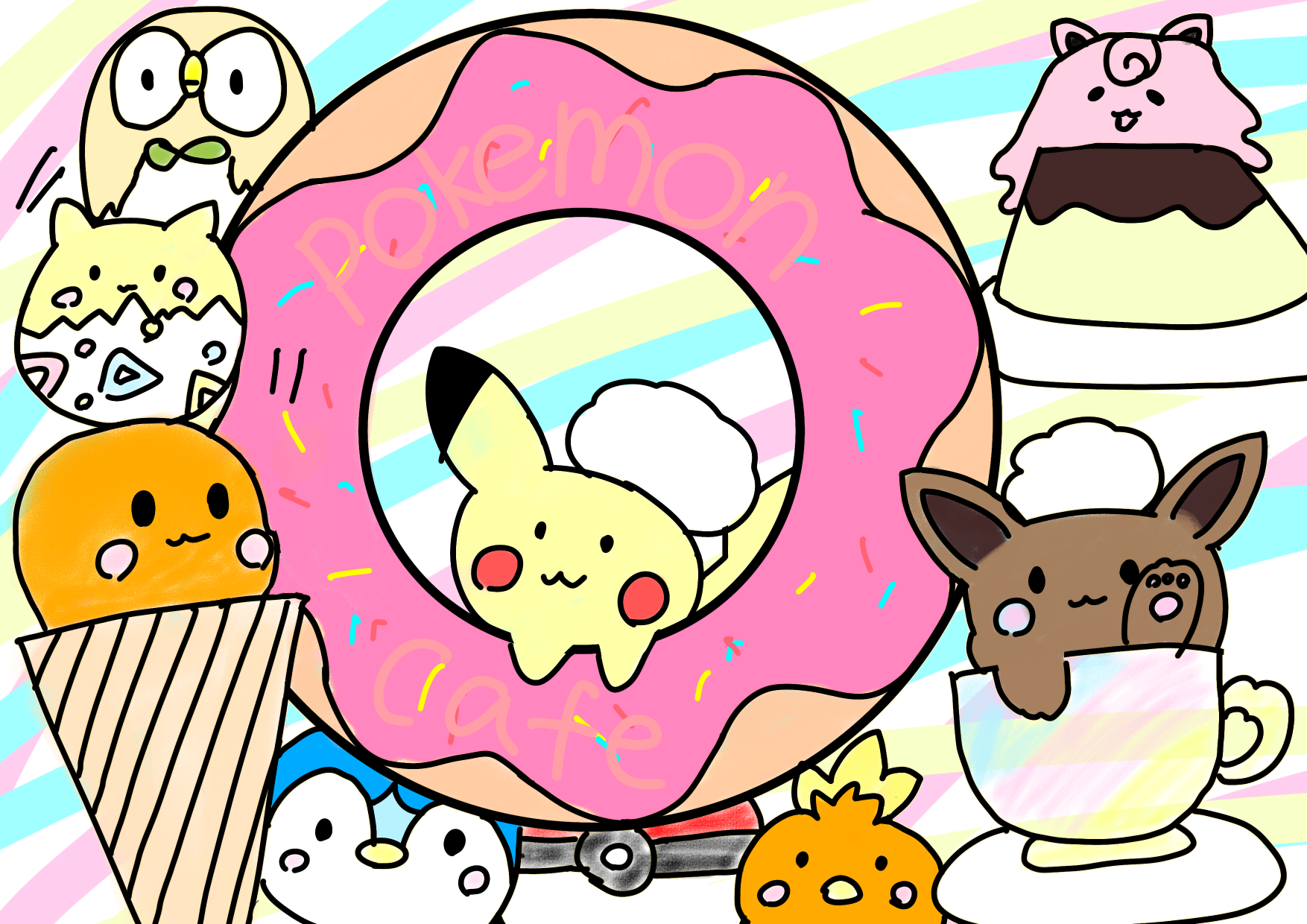 Pokemon cafe - ibisPaint