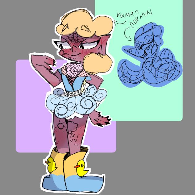 creature oc into human - ibisPaint