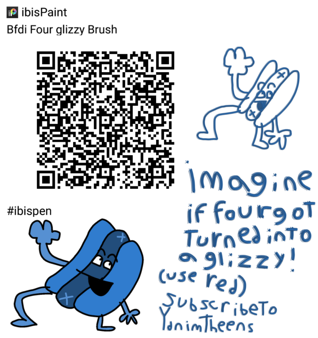 Bfdi Four Glizzy Brush - ibisPaint