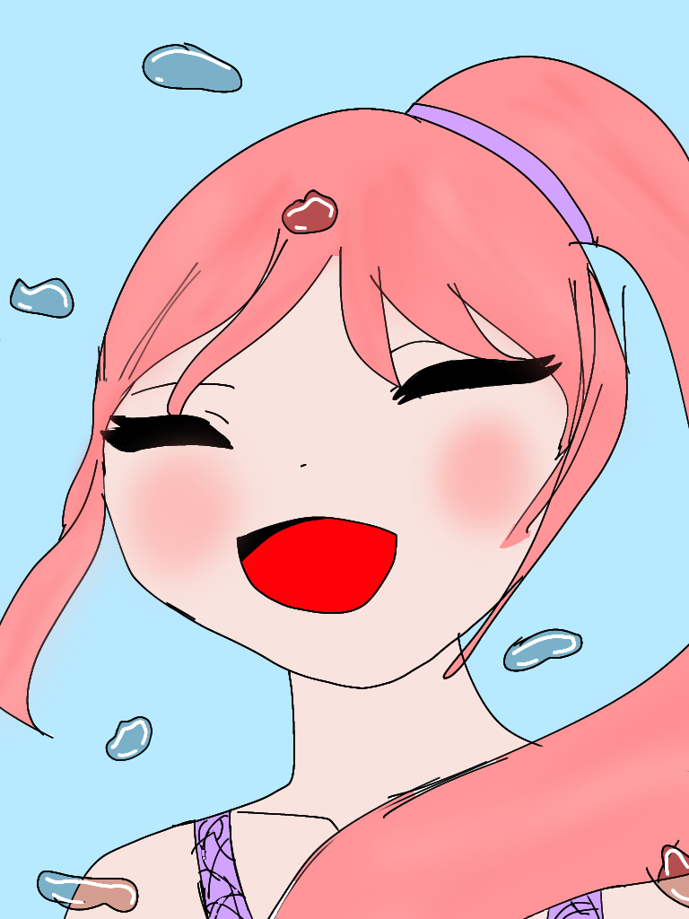 playing in water - ibisPaint