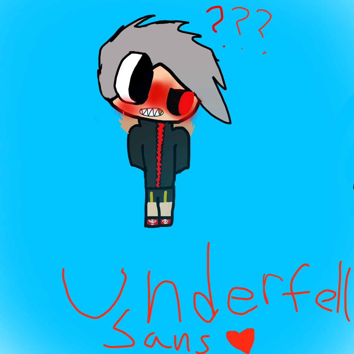 Underfell SANS as human - ibisPaint