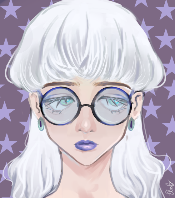 white and ourple - ibisPaint