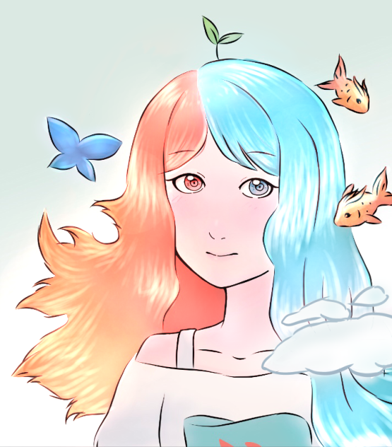 Fire and water - ibisPaint